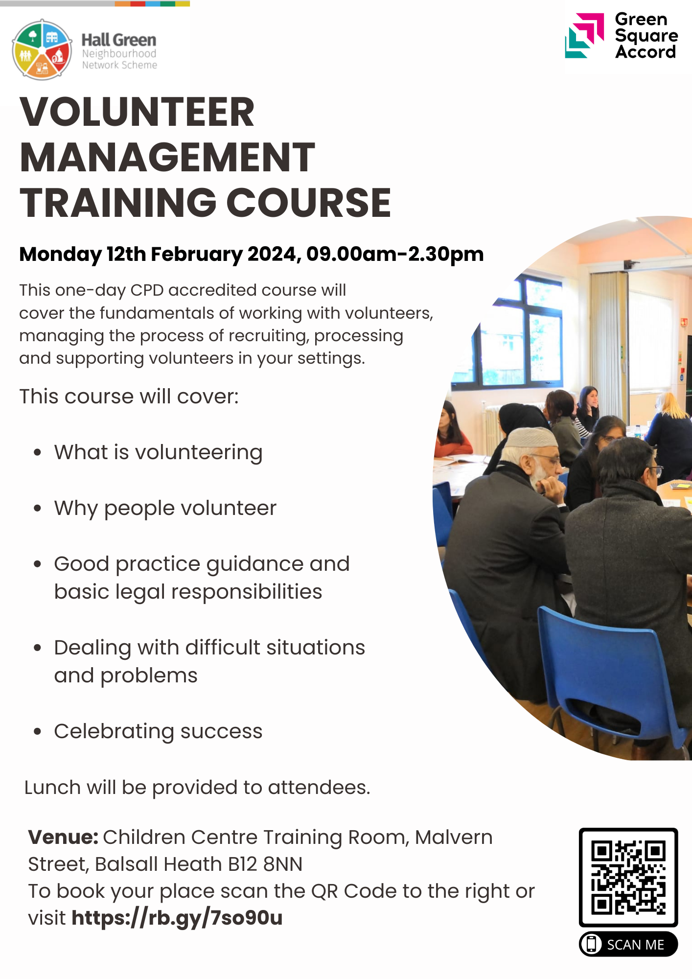 Volunteer Management Training Course – Hall Green Communities